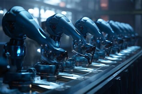 Robotic Assembly System Premium Ai Generated Image