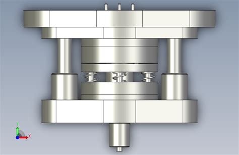 圆筒件落料拉深复合模（cad图 Ug三维） 材料08f 厚度为1mm Step 模型图纸下载 懒石网