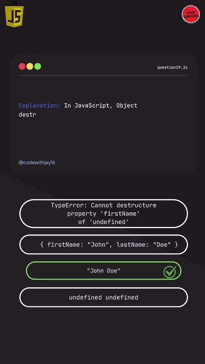 Javascript Quiz For Beginners 🧠 Question 19 Coding Javascript Tutorial Quiz Beginner