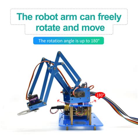 Kit Bras Mécanique 4dof 2 Pour Arduino Robotisâmes