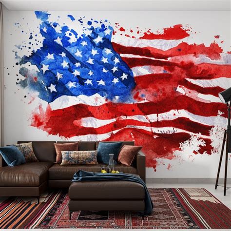 Usa Flag Wallpaper Etsy