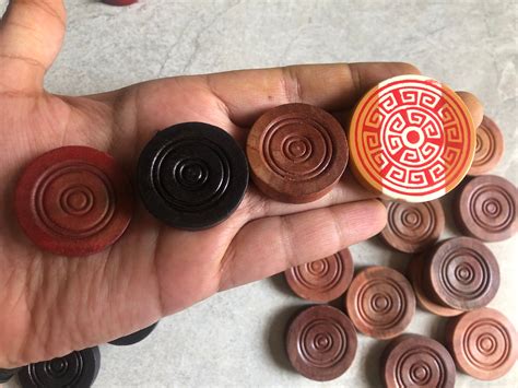 Carrom Board Coins Indian Traditional Game Carrom Board Striker Queen