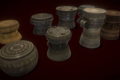 Colection Bronze Drum 3d Exterior Unity Asset Store