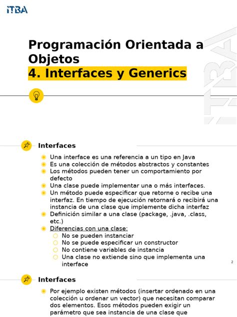 Interfaces Y Generics Pdf Objeto Informática Función Anónima
