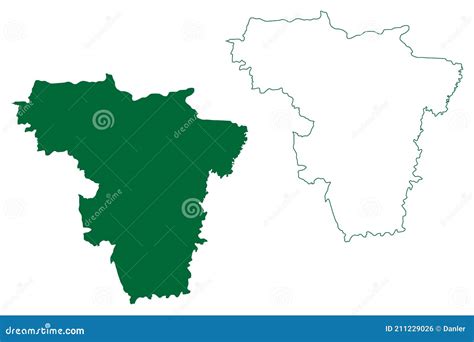 Cachar District Assam State Republic Of India Map Vector Illustration