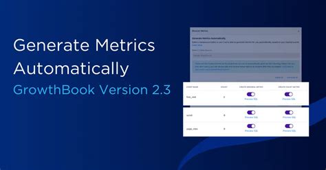New Feature Save Time With Automatic Metric Generation