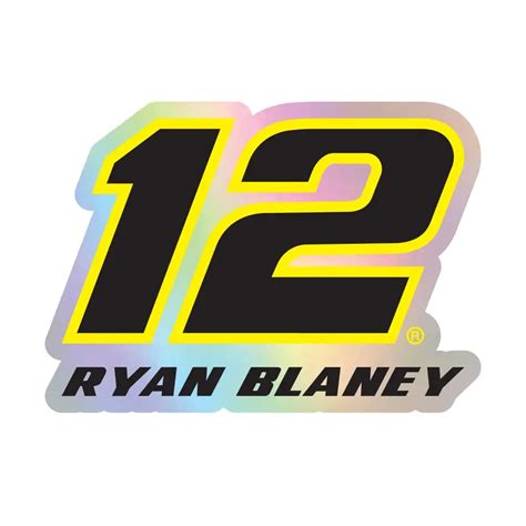 12 Ryan Blaney Laser Cut Holographic Decal Whimsical Home Décor And Playful Ts