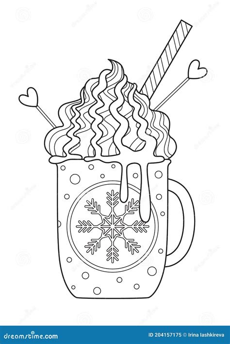 Hot Chocolate Coloring Pages