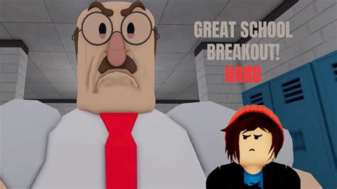 Great School Breakout Hard Mode Roblox Escape Obby Gameplay