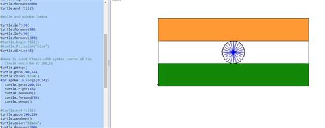 Create Indian Flag Using Python MindChamp