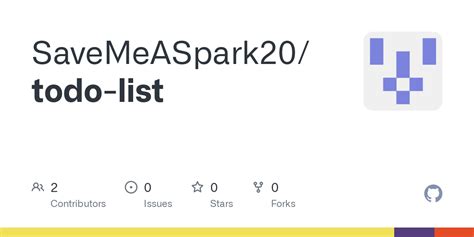 GitHub SaveMeASpark20 Todo List