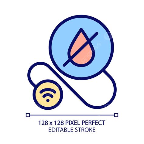 Pixelperfect Rgb Color Icon Of An Intelligent Leakage Sensor Vector Logotype Automation Saver