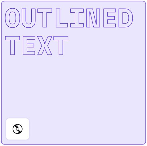 outlined text free