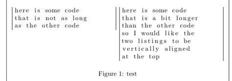 tables centering and vertically aligning two side by side listings