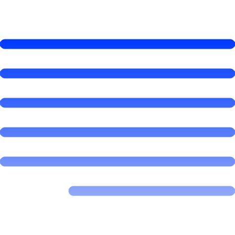 Right Justify Generic Gradient Outline Icon