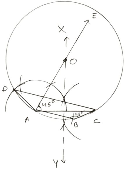Construct A Cyclic Quadrilateral Abcd In Which Ac 45 Cm Knowledgeboat