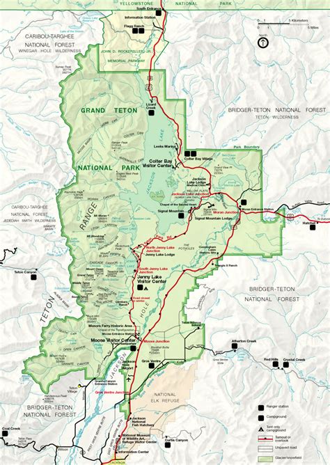 Map Of Grand Teton National Park Grand Teton National Park Map By Us