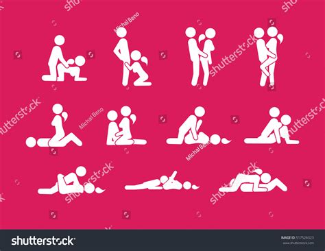 Set Sex Position Icons Stock Vector Royalty Free Shutterstock