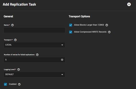 Replication Task Screens TrueNAS Documentation Hub