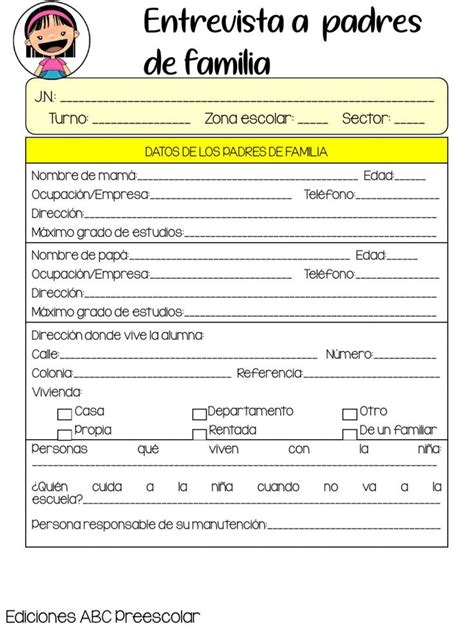 Ejercicio De Entrevista A Padres Y Alumno Teaching Materials
