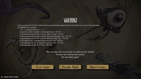 dst mod error [don t starve together] mods and tools klei