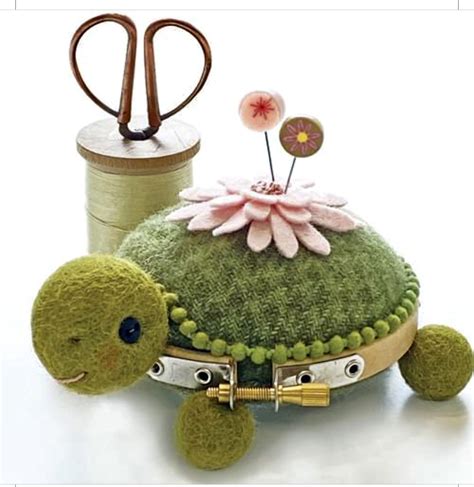 Adorable Stuffed Turtle Pin Cushion