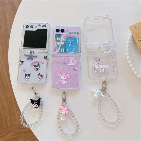 캐릭터 투명 하드 힌지보호 커버 Z플립6 Z플립5 Z플립4 Z플립3 비즈 스트랩 키링 세트 제트플립6 제트플립5 제트플립4 제트플립3 지플립6 지플립5 지플립4 귀여운