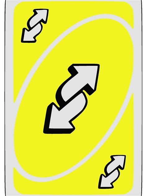 Yellow Uno Reverse Card Png Printable Cardsuno Card Clipart