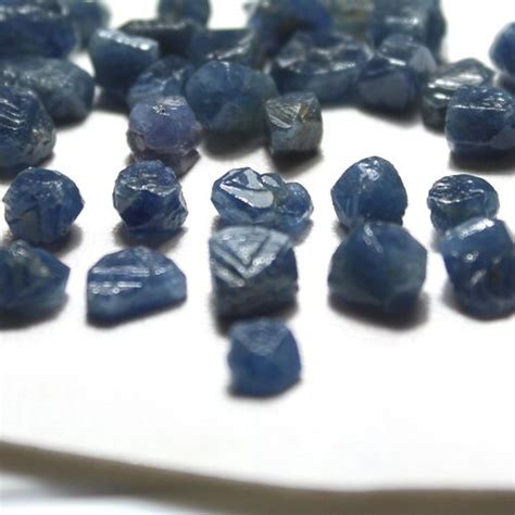 30 Pieces Natural Raw Sapphire Rough Nuggets Specimen Blue Etsy