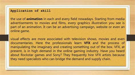 Diff Bet Vfx And Animation Pptx