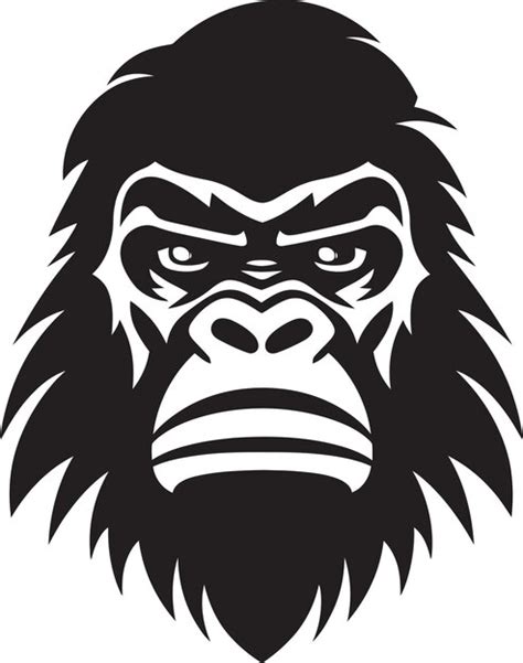 자연 아름다움 고릴라 ⁇ 터 일러스트레이션 기법 프리미엄 Ai 생성 벡터