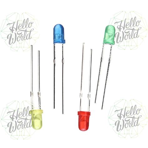 Led Difuso 5mm Tipo Redondo Hello World Electronics
