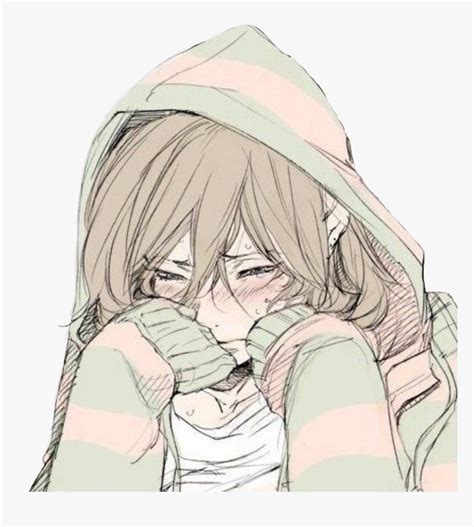 Sad Anime Girl Crying Drawing