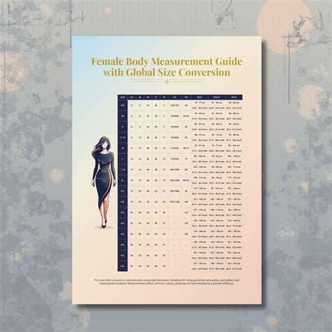 Female Body Measurement Guide With Global Size Conversion Womens