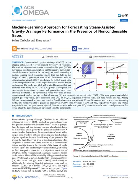 Pdf Machine Learning Approach For Forecasting Steam Assisted Gravity