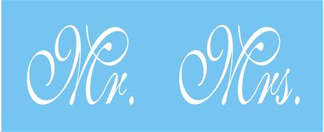 Mr And Mrs Stencil Set Wedding Stencils Superior Stencils
