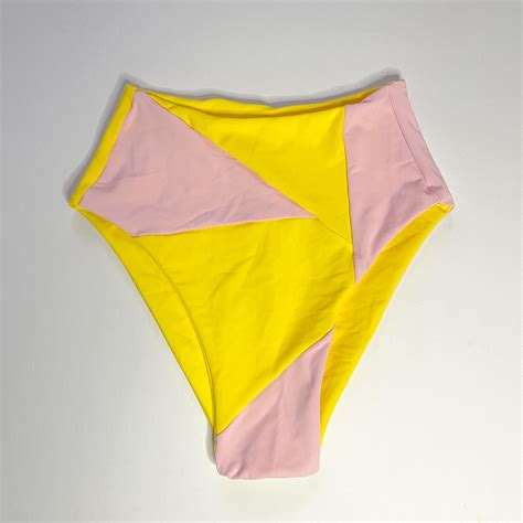 Patchwork Luna High Waisted Bikini Bottoms Mitra The Label