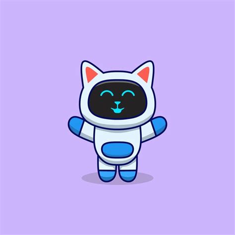 Cute Robotic Kitty Vectors And Illustrations For Free Download
