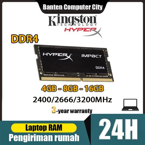 Jual Pengiriman Jakarta Notebook RAM DDR4 4GB 8GB 16GB Kingston Hyperx Laptop Memory 2400 2666
