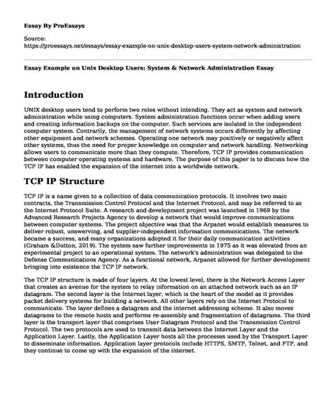 📗 Essay Example On Unix Desktop Users System And Network Administration Free Essay Term Paper
