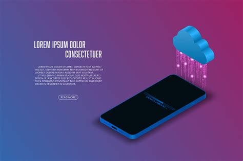 벡터 아이소메트릭 클라우드 스토리지 다운로드 개념과 스마트폰 기술 추상적 배경입니다 Cpu에 대한 스톡 벡터 아트 및 기타 이미지 Cpu 개념 공학 Istock