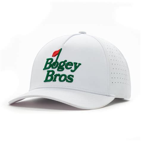 Bogey Bros White Performance Golf Hat Snapback