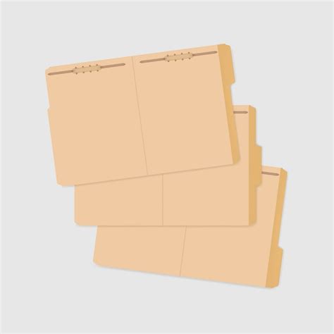 Premium Vector Open File Folder With Cut Tabs And Fastener To Keep Paper Sheets Vector Mockup