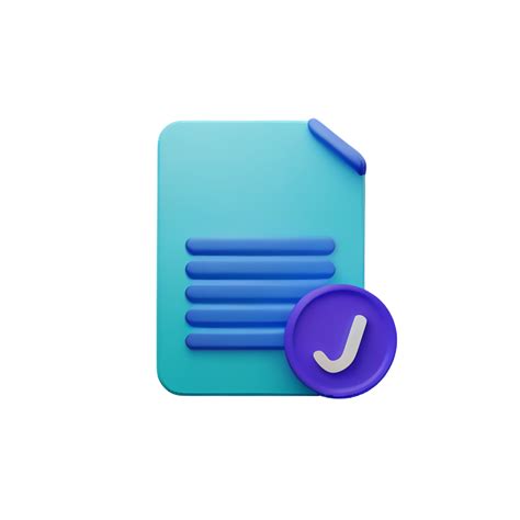 Document D Rendering Icon Illustration PNG