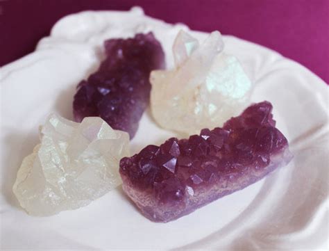Amethyst Crystal Quartz Lavender Soap Set Loveleesoaps