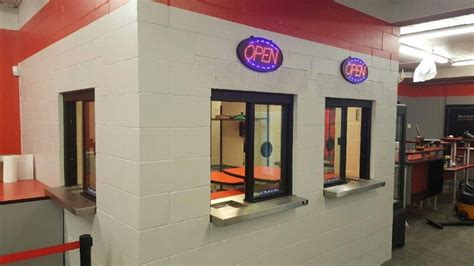 Bullet Proof Sliding Transaction Window For Night Time Security Or Day