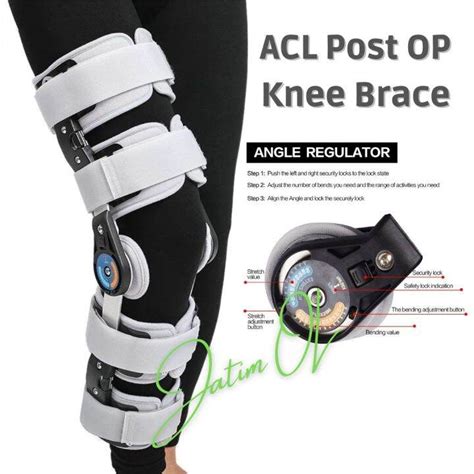 Post Op Knee Brace Acl Pcl Paska Operasi Arthroscopy Penyangga Lutut Lazada Indonesia