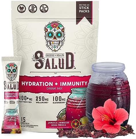 Salud 2 In 1 Energy And Focus Drink Powder Peach Lemonade