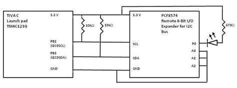 I2c Connection With Pcf8574 Remote 8 Bit Io Expander To Drive Led