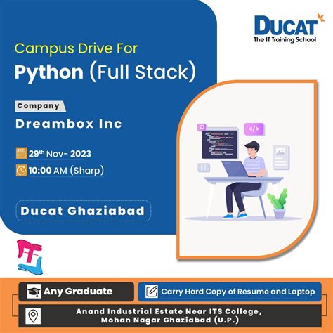 Ducat India On Linkedin Python Developer Fullstackdeveloper Interview Campusdrive Ducat